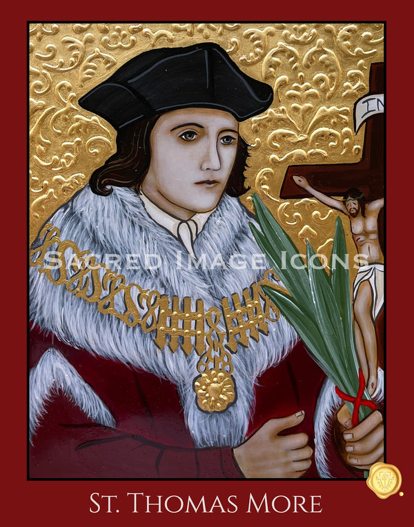 Saint Thomas More Icon Print - Sacred Image Icons