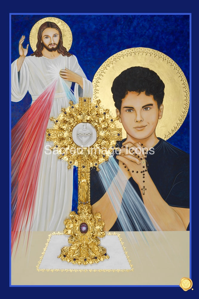 Blessed Carlo Acutis Icon Print - Sacred Image Icons