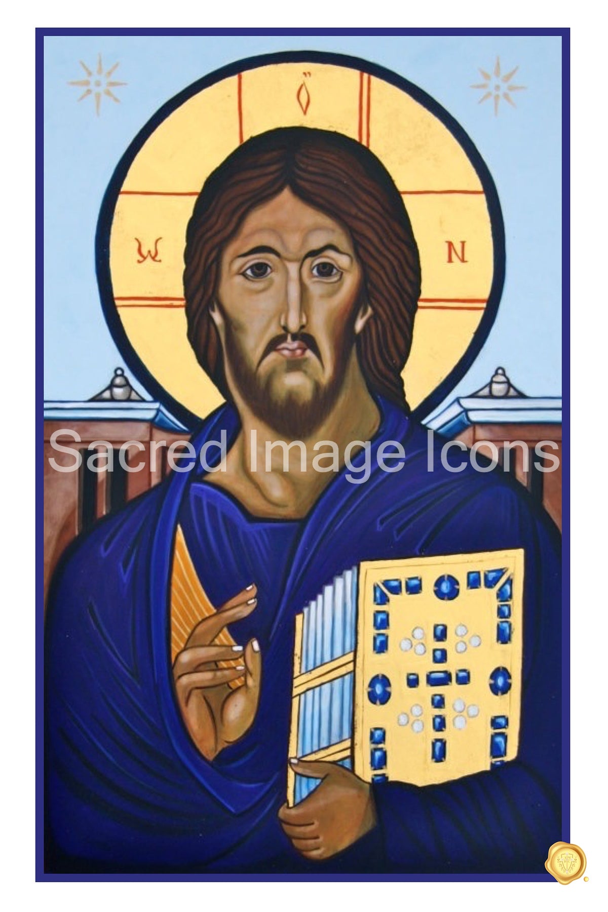 Christ Pantocrator Icon Print - Sacred Image Icons