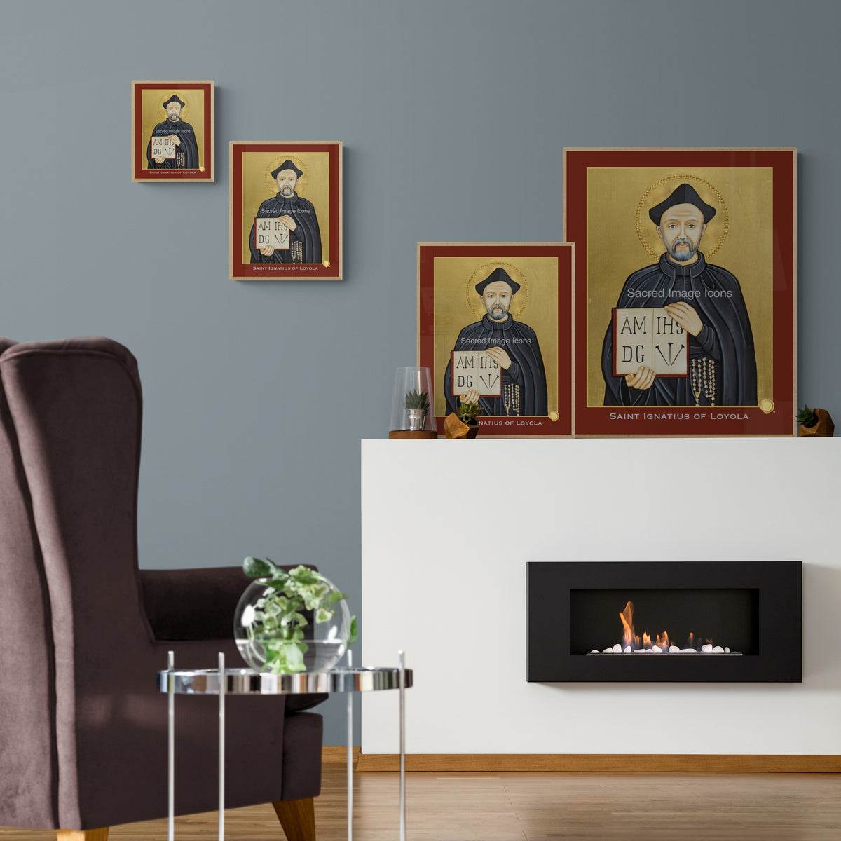 Saint Ignatius of Loyola Icon Print - Sacred Image Icons