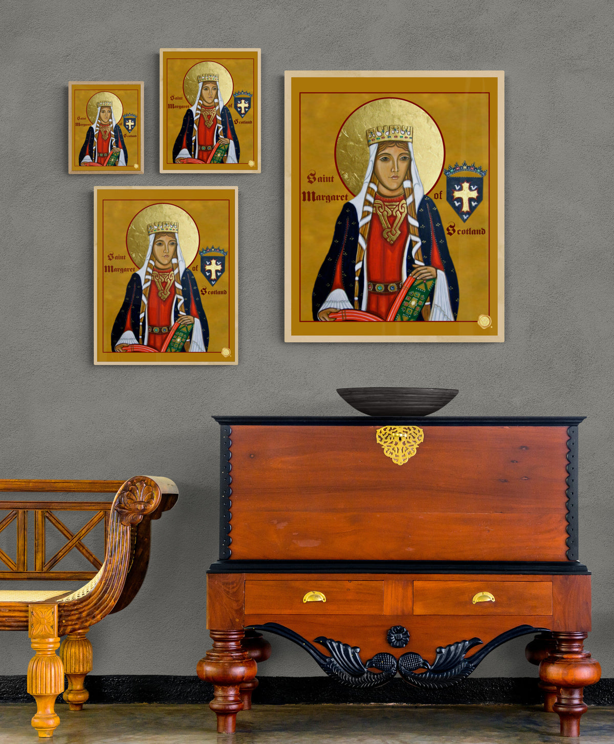 Saint Margaret of Scotland Icon Print - Sacred Image Icons