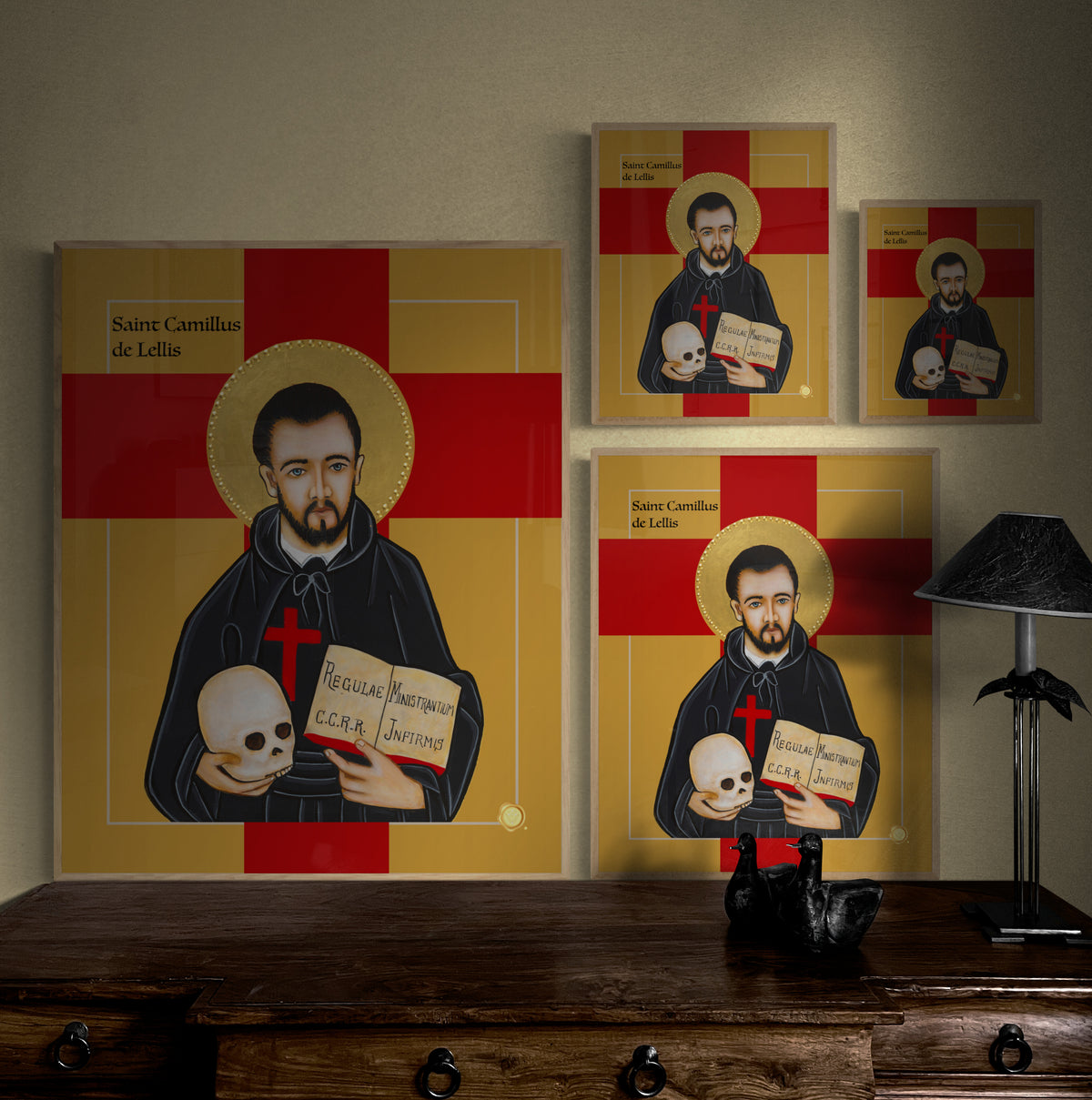 Saint Camillus de Lellis Icon Print - Sacred Image Icons