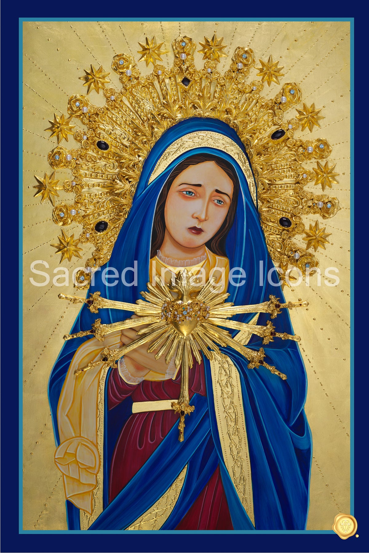 Our Lady of Sorrows Icon Print - Sacred Image Icons