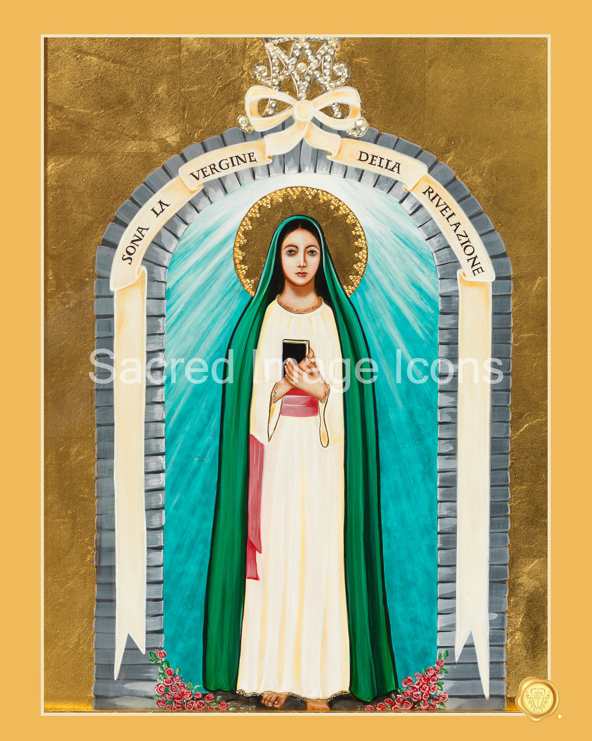 Our Lady of Revelation Icon Print - Sacred Image Icons