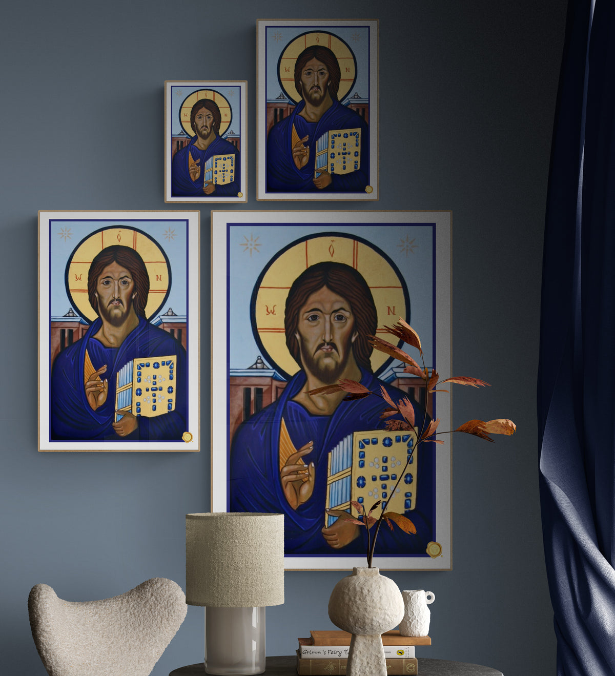 Christ Pantocrator Icon Print - Sacred Image Icons