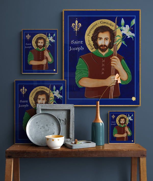 Saint Joseph Icon Print - Sacred Image Icons