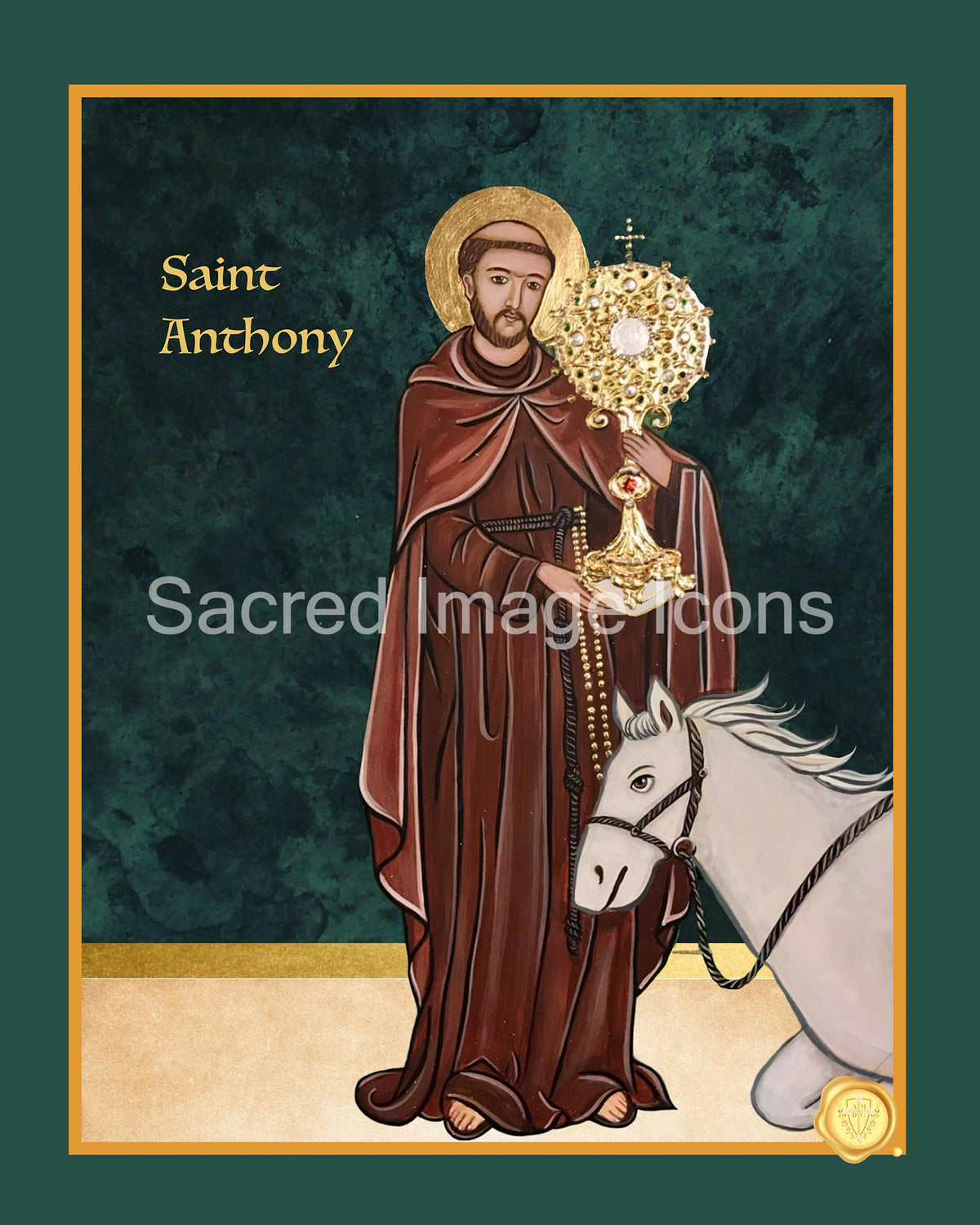 Saint Anthony Icon Print - Sacred Image Icons