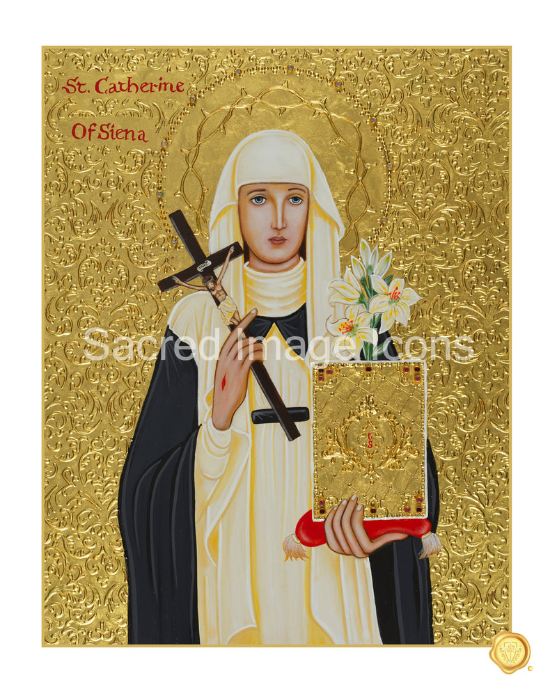 Saint Catherine of Siena Icon Print - Sacred Image Icons