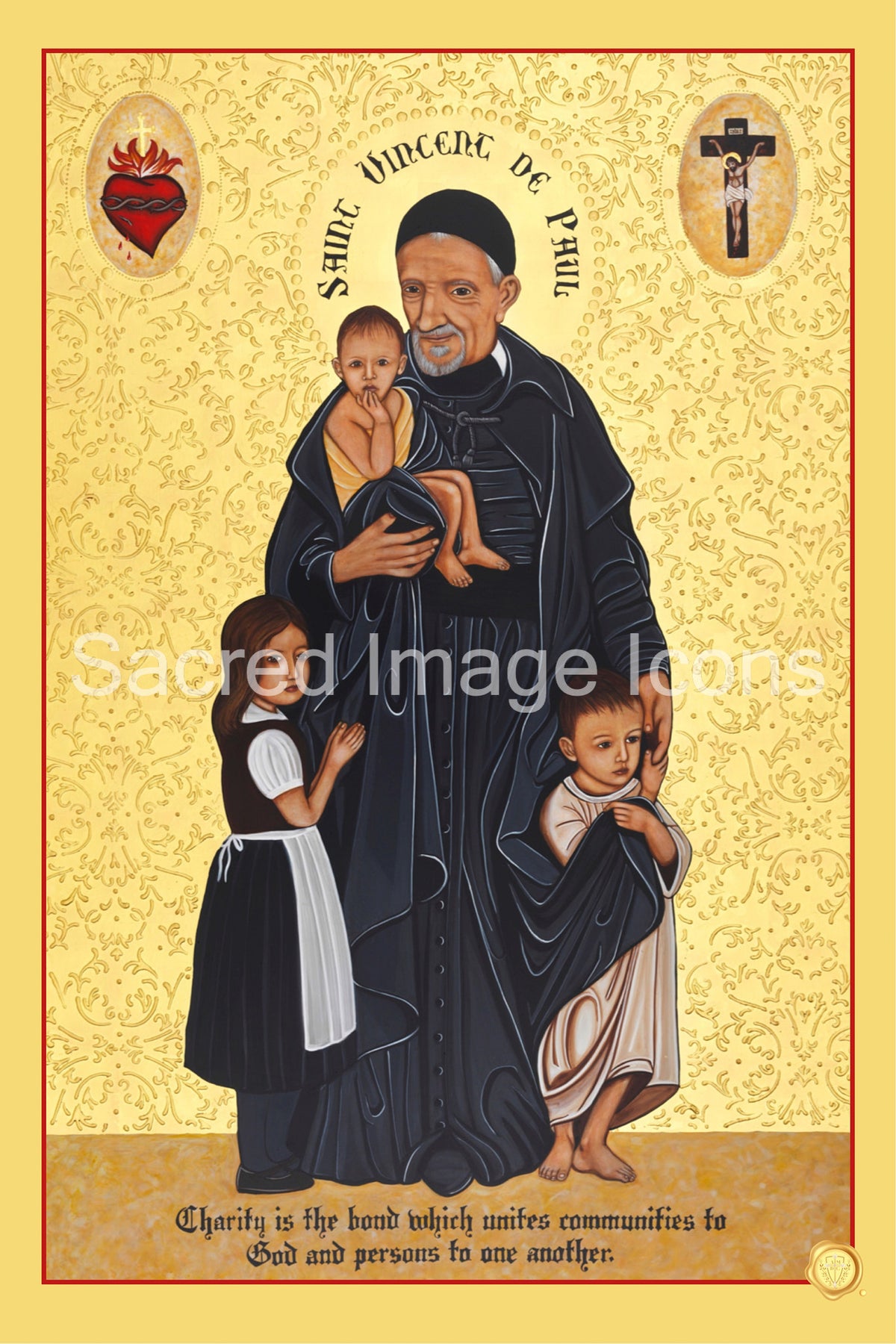 Saint Vincent de Paul Icon Print - Sacred Image Icons