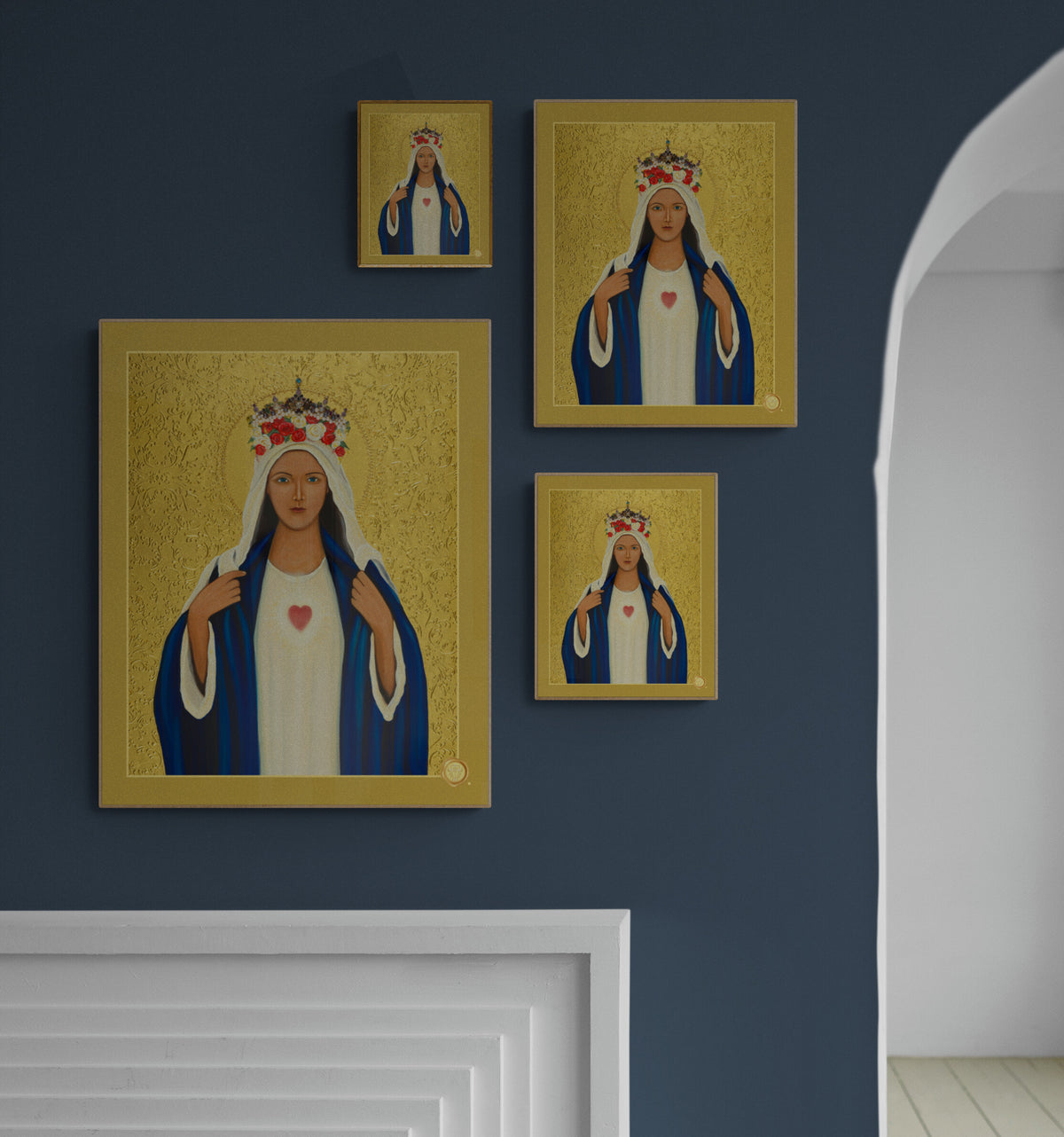 Immaculate Heart of Mary Icon Print - Sacred Image Icons