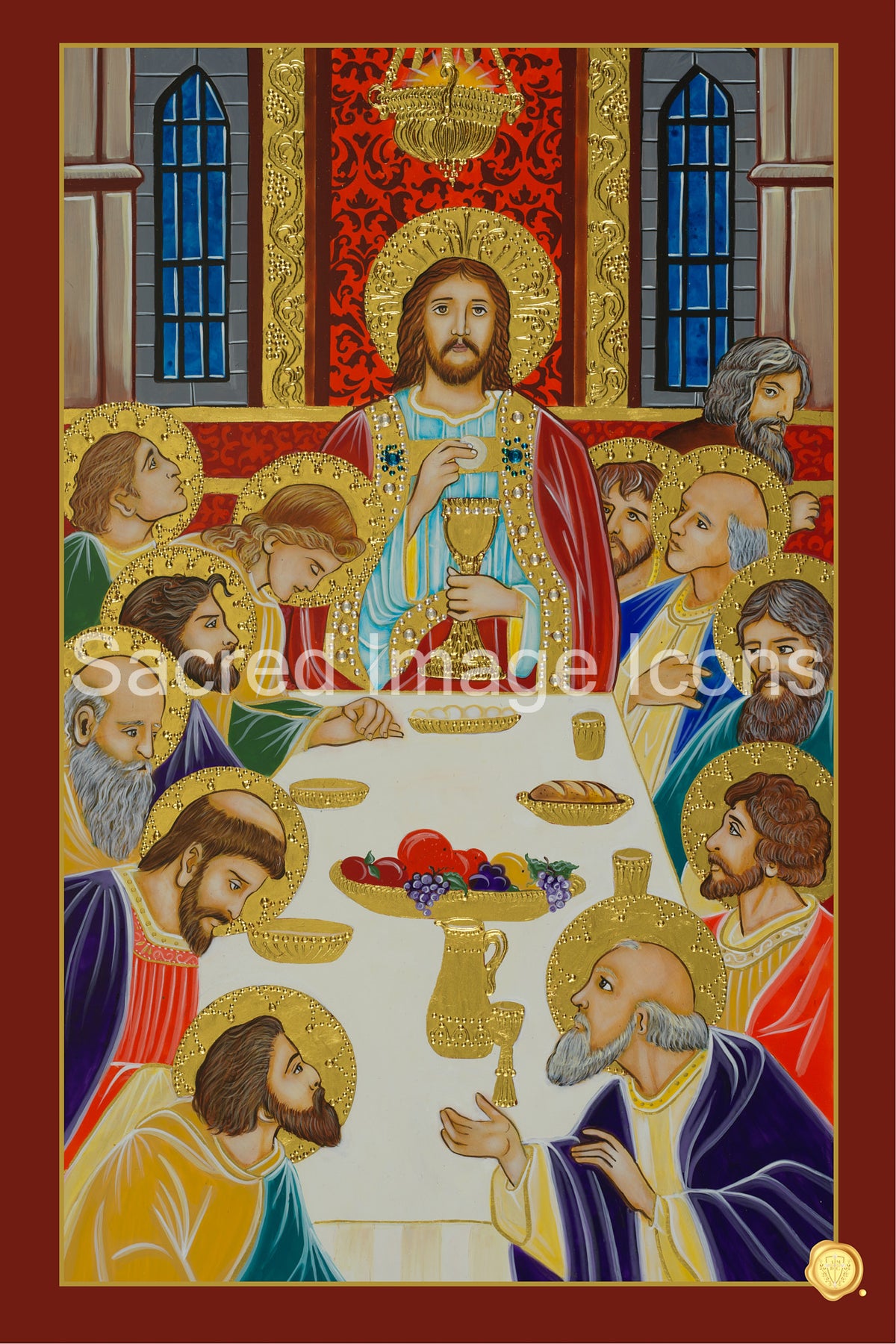 The Last Supper Icon Print - Sacred Image Icons